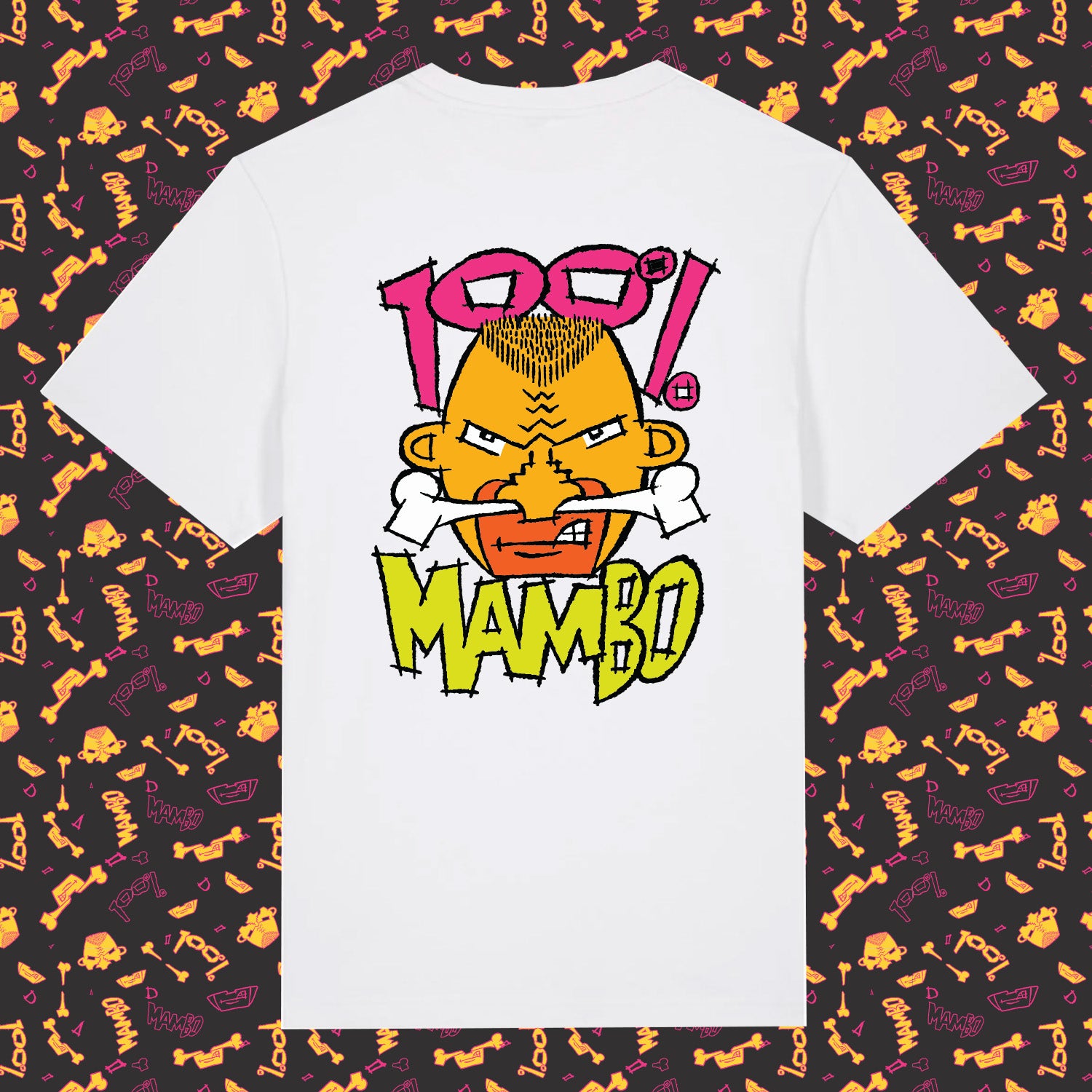Mambo '100% Mambo' T-Shirt - White | ®Official Mambo Clothing Store