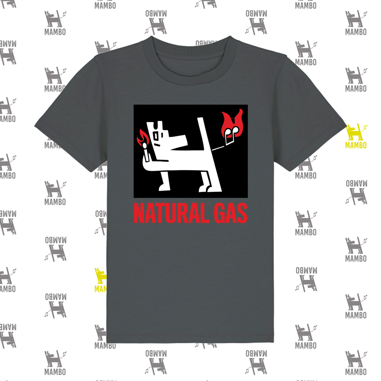 Mambo Mini Adult 'Natural Gas' T-Shirt - Anthracite