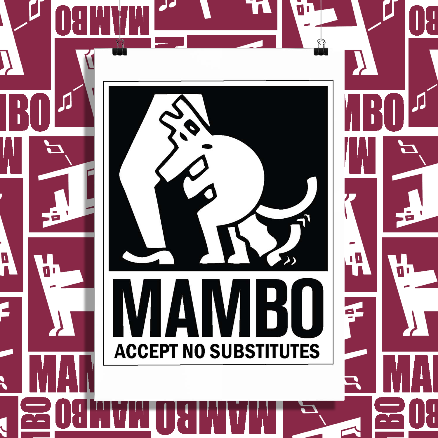 Mambo 'Accept No Substitutes' Poster | ®Official Mambo Clothing Store