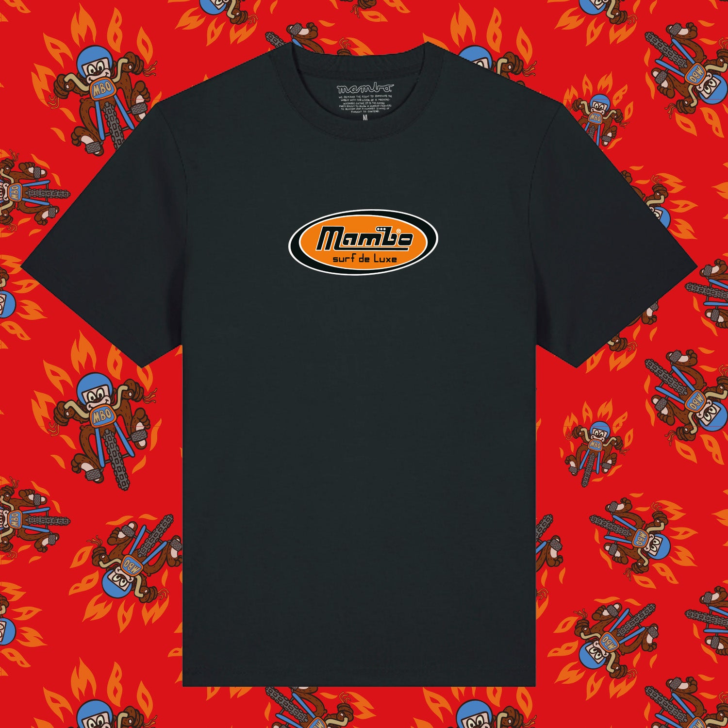 Mambo 'Logo Badge' T-Shirt - Black | ®Official Mambo Clothing Store